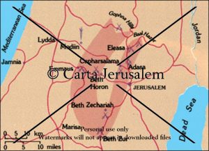 Map Of The Battles Fought By The Maccabees - Biblewhere