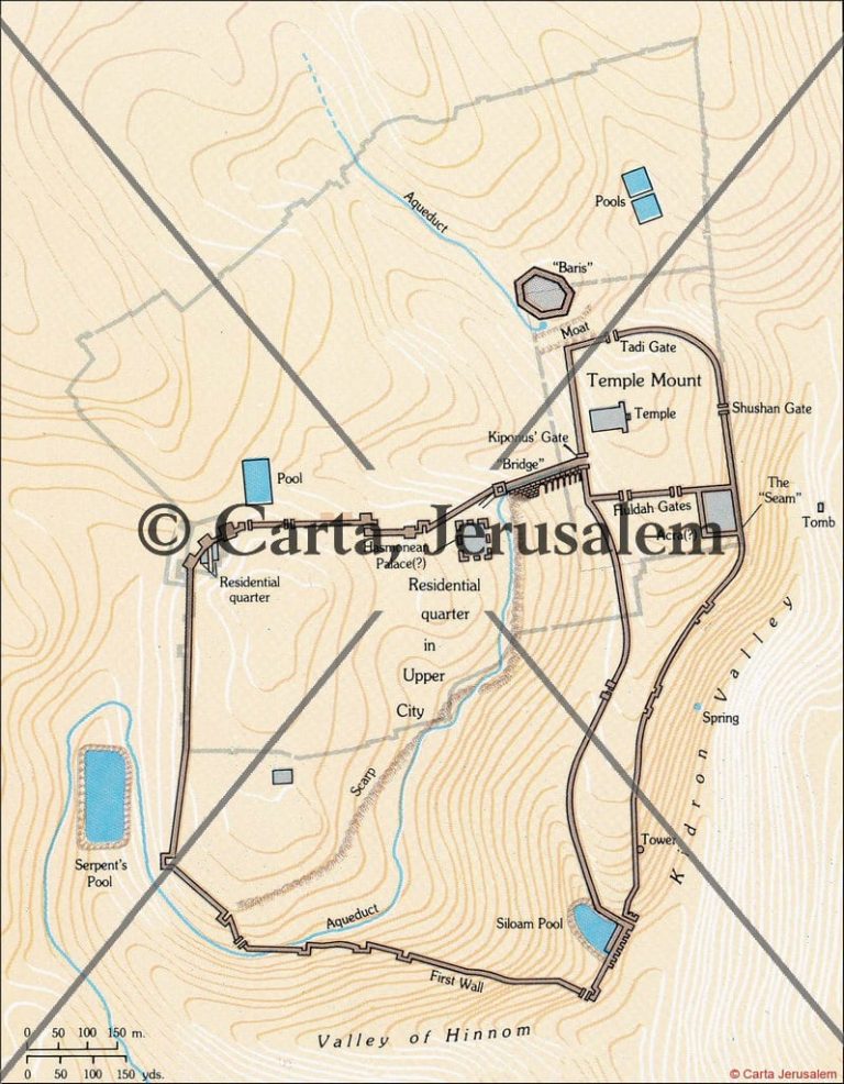 Map Of Jerusalem In The Hasmonean Era - Biblewhere