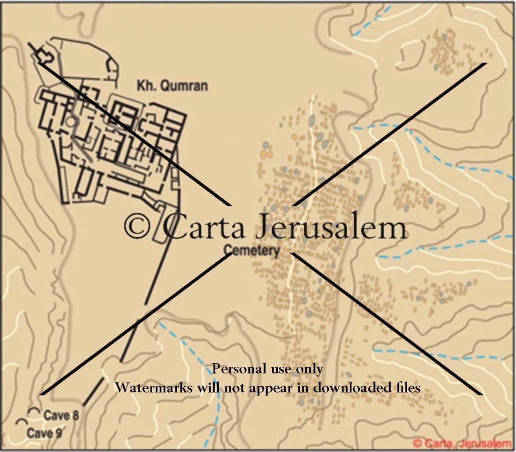 Plan Of Khirbet Qumran And The Cemetery, Looking North - Biblewhere