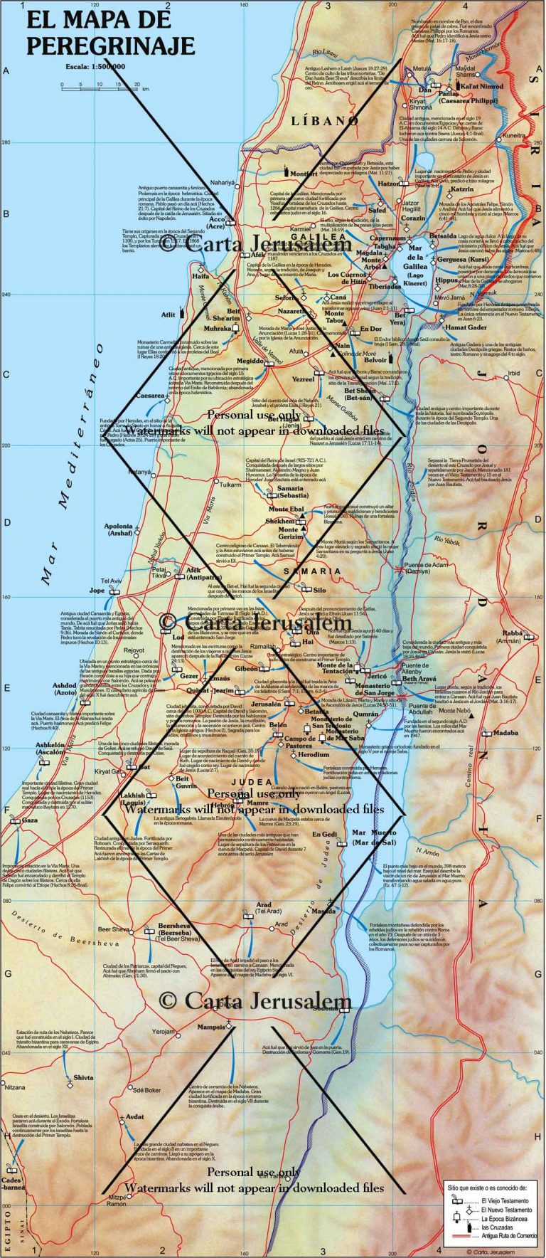 El Mapa De Peregrinaje De Tierra Santa - Biblewhere