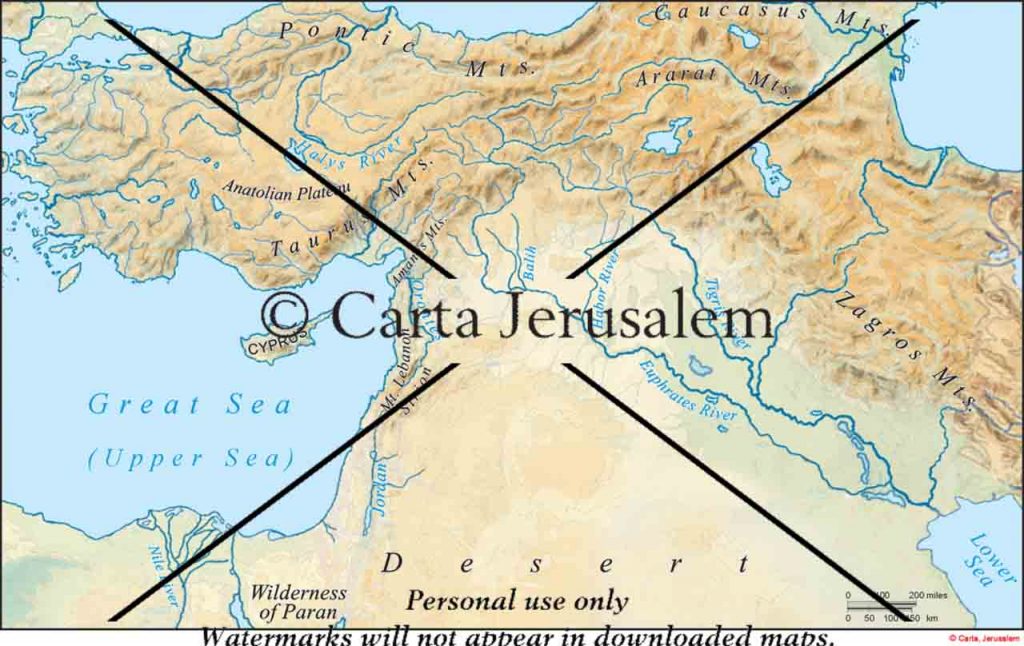 Physical Map Of The Ancient Near East - Biblewhere