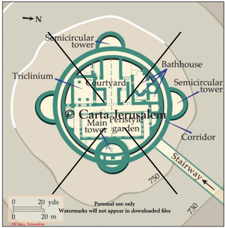 Herodium – Plan Of The Palace-Fortress - Biblewhere