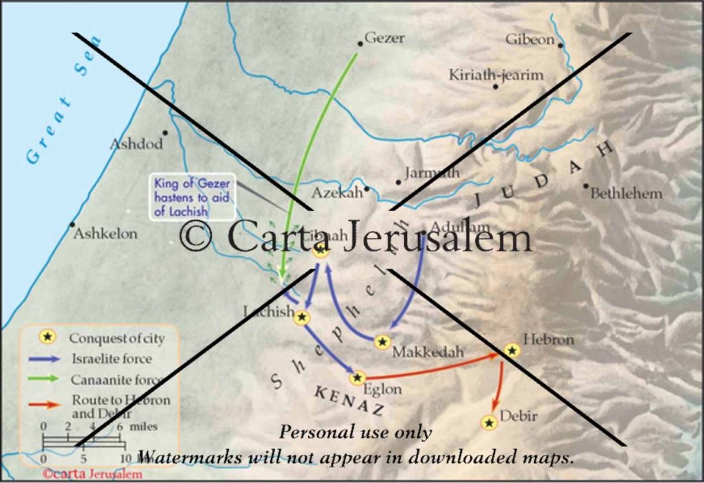 Conquest Of The Southern Shephelah And Central Hill Country - Biblewhere